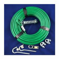 China Bite-Proof Heavy Duty Dog Zip Line Run Cable Dog Tie Out Trolley for Large Dogs for sale