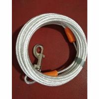 China Wear-Resistant Outdoor 30ft Reflective Tie Out Cable And Stake For Large Dogs for sale