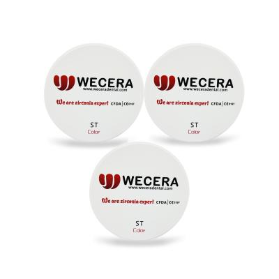 China Open System Preshaded Dental Zirconia Blank CAD CAM ST Color B2 D98*10mm 1100Mpa for sale