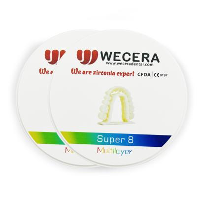 China 3D Pro B1 Zirconia Dental Block Multilayer 16 Vita Colors 57% Translucency for sale