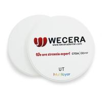 China 49% UT Multilayer Zirconia Disc Ultra Translucent 600 Mpa Dental Ceramic Blocks for sale