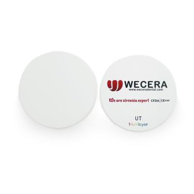 China A2 600 Mpa Multilayer Zirconia Disc Dental CAD CAM Blocks 49% Ultra Translucent for sale