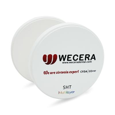 China Dental Lab Multilayer Zirconia Disc CAD CAM Super High Translucent 98*22mm for sale