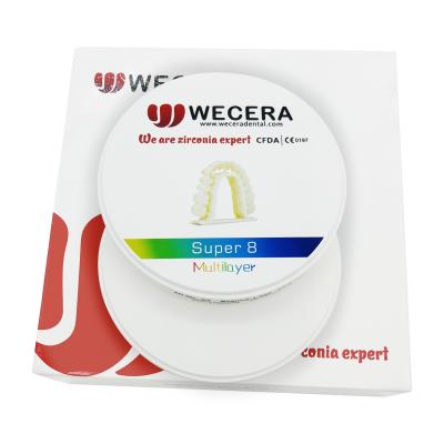 China B1 Preshade Dental CAD CAM Zirconia Blocks 3D Pro Open System 98x22mm for sale