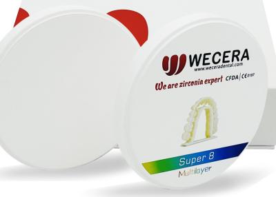 China 1500 Degree Sintering Program Multilayer Zirconia Block High Density 6.0-6.3gcm3 Designed Amann Girrbach System Dental Solutions for sale