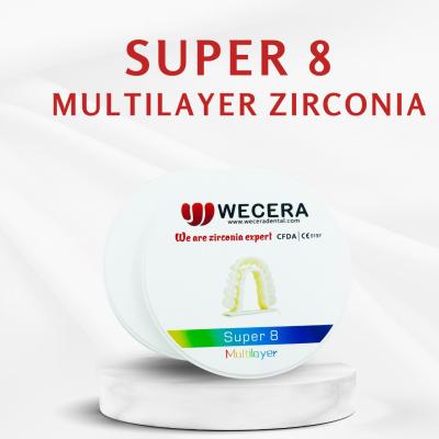 China Zirconia Multi-Layer Oxide Disc for Roland/VHF/imes-icore Durable and Machining Solution for sale