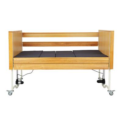 China Popular Elderly Electric Hospital Beds For Home Remote Control Wooden Care Home Beds for sale