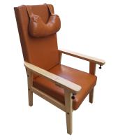 China 1 Seat Wooden Nursing Home Chairs Padded Leather Customized Home Care Chair for sale
