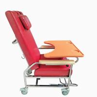 China Medical Carbon Steel Hospital Patient Recliners With Leather Seat Trim for sale