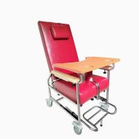 China Medical Carbon Steel Hospital Patient Recliners With Leather Seat Trim for sale