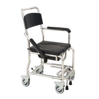 China Safety Folding Waterproof Toilet Seat With Wheels For Elderly for sale