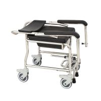 China Safety Folding Waterproof Toilet Seat With Wheels For Elderly for sale
