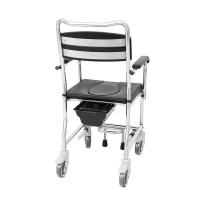 China Safety Folding Waterproof Toilet Seat With Wheels For Elderly for sale