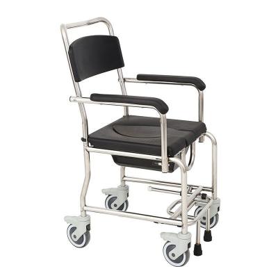 China Toilet Chair with Wheeled Potty Steel Lightweight Commode Chair for sale