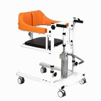China Orange Adjustable  Transfer Lift Chair Paralyzed Hydraulic Lift Wheelchair for sale