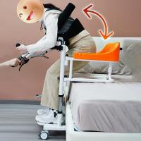 China Orange Adjustable  Transfer Lift Chair Paralyzed Hydraulic Lift Wheelchair for sale