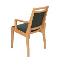 China Banquet Fixed Comfortable Wooden Restaurant Chair With Colorful Fabric Upholstery for sale