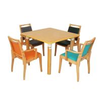 China Interior Brown Coffee Wooden Table Set Compact Contemporary Wood Dining Table for sale