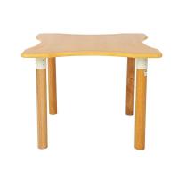 China Scandinavian Style Solid Wooden Dining Table Easy Cleaning Polygonal Shape for sale