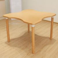 China Modern Design Solid Wood Wooden Table Set for Home Rehabilitation Brown Dining Panel Style for sale