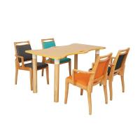 China Square Wooden Table Set  Wavy Dining Table Easy Maintenance for sale