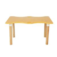 China Square Wooden Table Set  Wavy Dining Table Easy Maintenance for sale