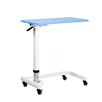 China Stainless Steel Adjustable Bedside Table Medical Removable Patient Dining Table for sale