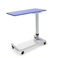 China Stainless Steel Adjustable Bedside Table Medical Removable Patient Dining Table for sale