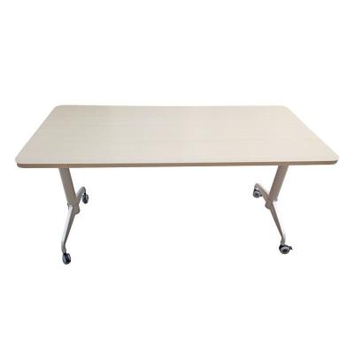 China Folding modern folding table with wheels, suitable for office and family bedroom living room for sale
