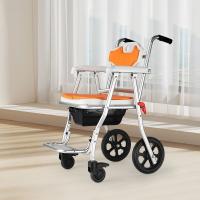China Lightweight Foldable Commode Chair Corrosion Resistance For Elderly And Disabled for sale