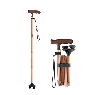 China Disabled Four Legs Medical Walking Crutches Aluminium Alloy For Outdoor for sale