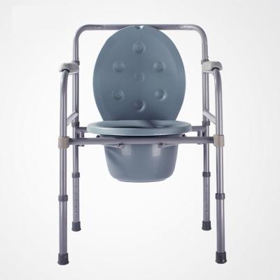 China Convenient Toilet Chair For Disabled Powder Coated Folding Commode Chair for sale