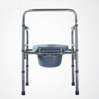 China Convenient Toilet Chair For Disabled Powder Coated Folding Commode Chair for sale
