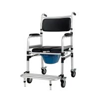 China Heavy Duty Aluminum Toilet Wheel Chair With Locking Wheels For Seniors for sale