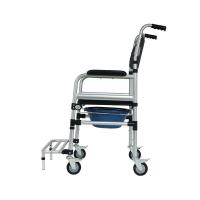 China Heavy Duty Aluminum Toilet Wheel Chair With Locking Wheels For Seniors for sale