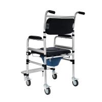 China Heavy Duty Aluminum Toilet Wheel Chair With Locking Wheels For Seniors for sale
