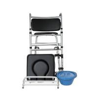 China Heavy Duty Aluminum Toilet Wheel Chair With Locking Wheels For Seniors for sale