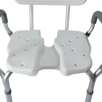 China Senior Friendly Bathroom Chair For Shower Adjustable Height Aluminium Bath Chair With Backrest for sale