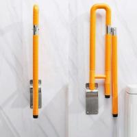 China Foldable Toilet Hand Rails ABS Stainless Steel Bathroom Support Bar for sale
