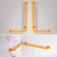 China Wall Mounted L Shape Bathroom Hand Rails 304 Stainless Steel Toilet Assist Bars for sale