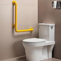 China Wall Mounted L Shape Bathroom Hand Rails 304 Stainless Steel Toilet Assist Bars for sale