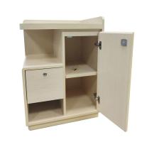 China Modern Wooden Hospital Bedside Cabinet Double Shelf Patient Bedside Cabinet for sale