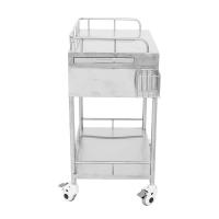 China Compact 3 Tier Stainless Medical Trolley Corrosion Proof With Drawers for sale