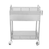China Compact 3 Tier Stainless Medical Trolley Corrosion Proof With Drawers for sale