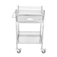 China Easy Cleaning Stainless Steel Instrument Trolley With Nursing Cart And Clinical Equipment for sale
