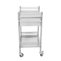 China Easy Cleaning Stainless Steel Instrument Trolley With Nursing Cart And Clinical Equipment for sale