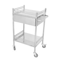 China Easy Cleaning Stainless Steel Instrument Trolley With Nursing Cart And Clinical Equipment for sale