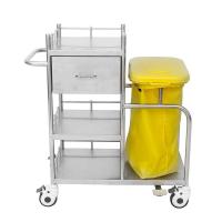 China Large Capacity Metal Hospital Trolley  Customized Stainless Steel Instrument Trolley for sale