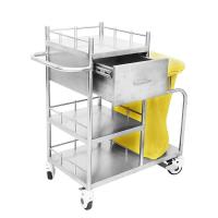 China Large Capacity Metal Hospital Trolley  Customized Stainless Steel Instrument Trolley for sale
