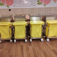 China Large Capacity Metal Hospital Trolley  Customized Stainless Steel Instrument Trolley for sale